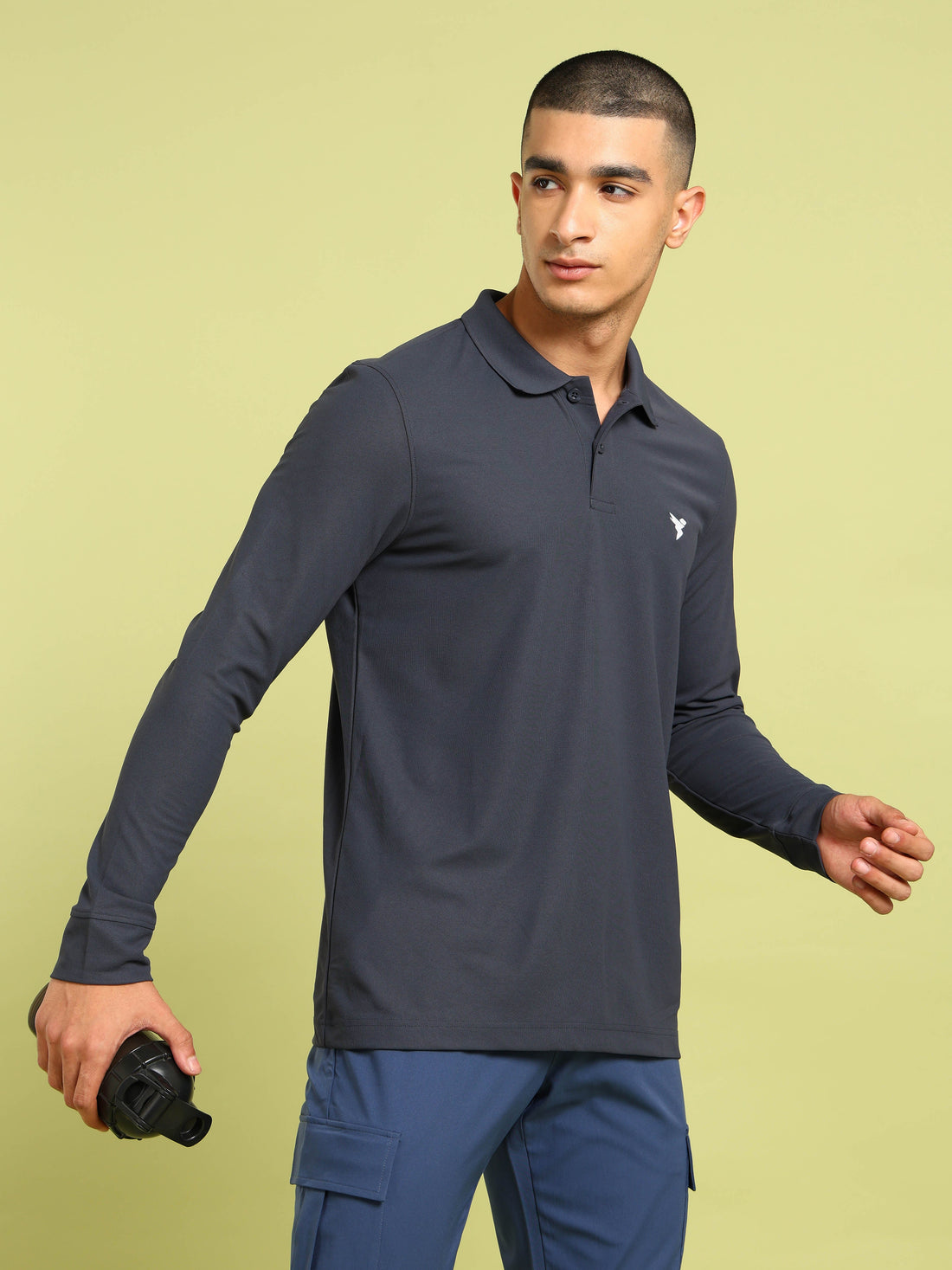 Men Slim Fit Polo T-shirt with Matpiq