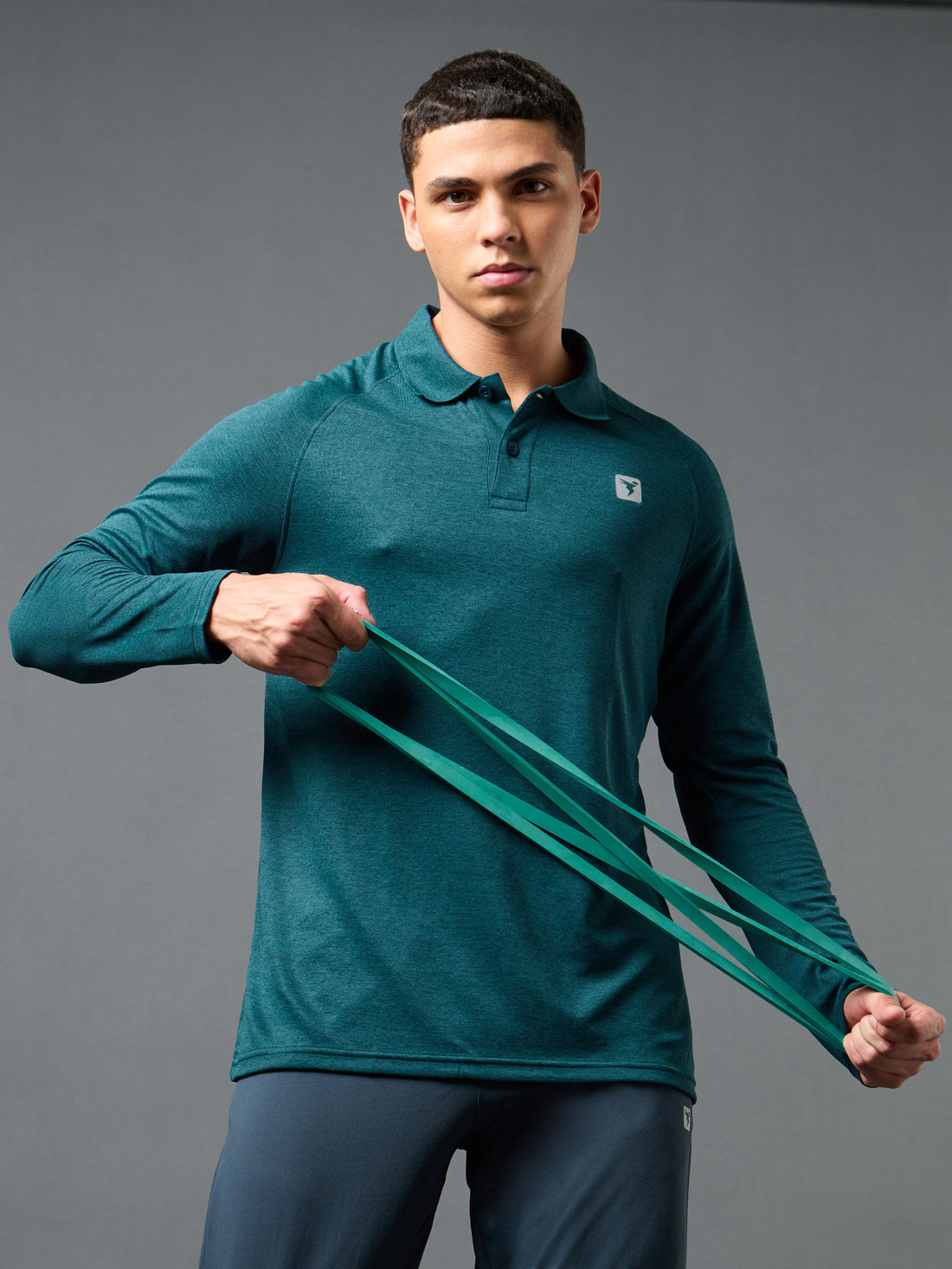 Men Slim Fit Polo T-shirt with Double Cool