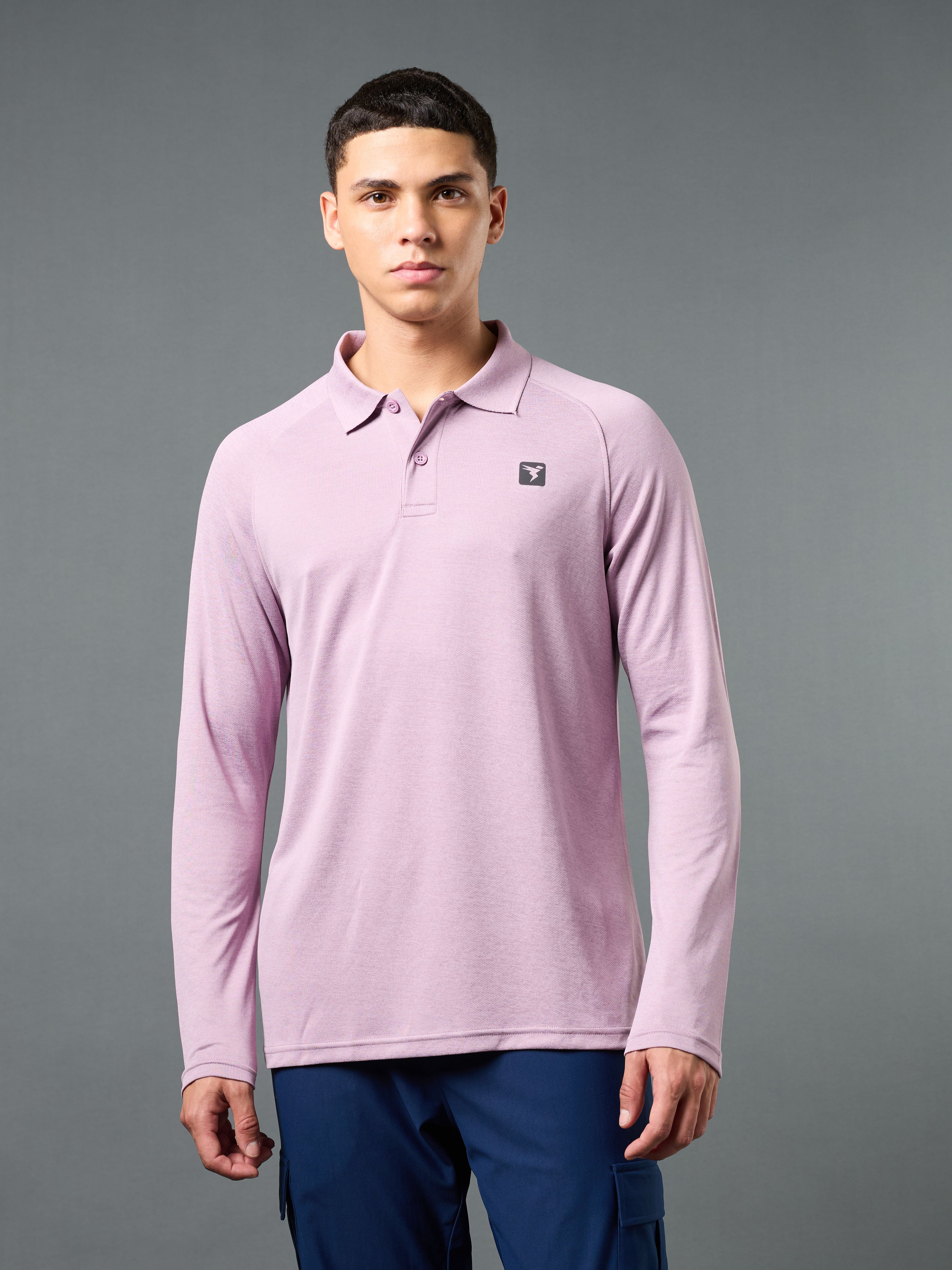 Men Slim Fit Polo T-shirt with Double Cool