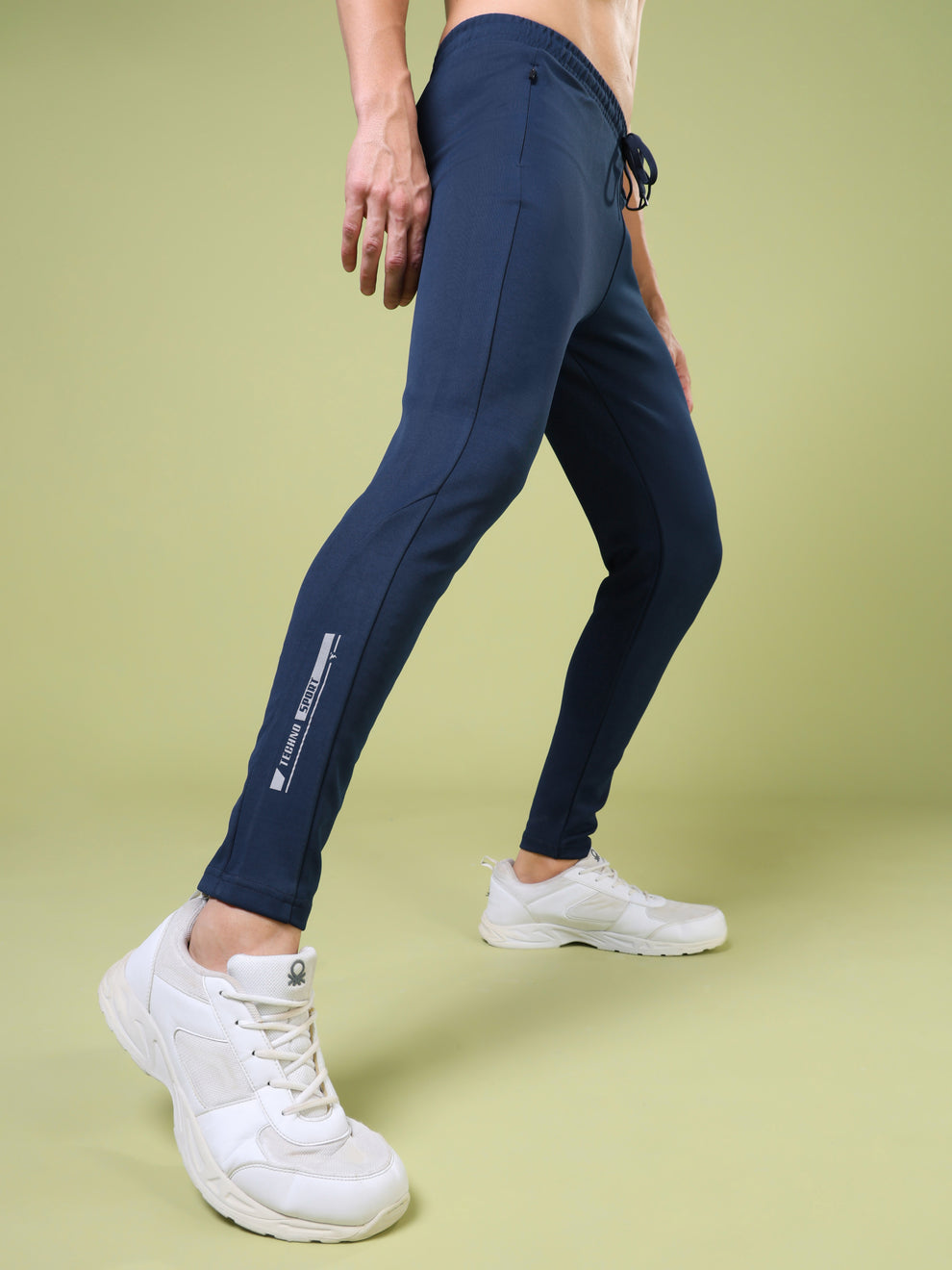 Men Slim Fit Trackpants with Elasto Plus