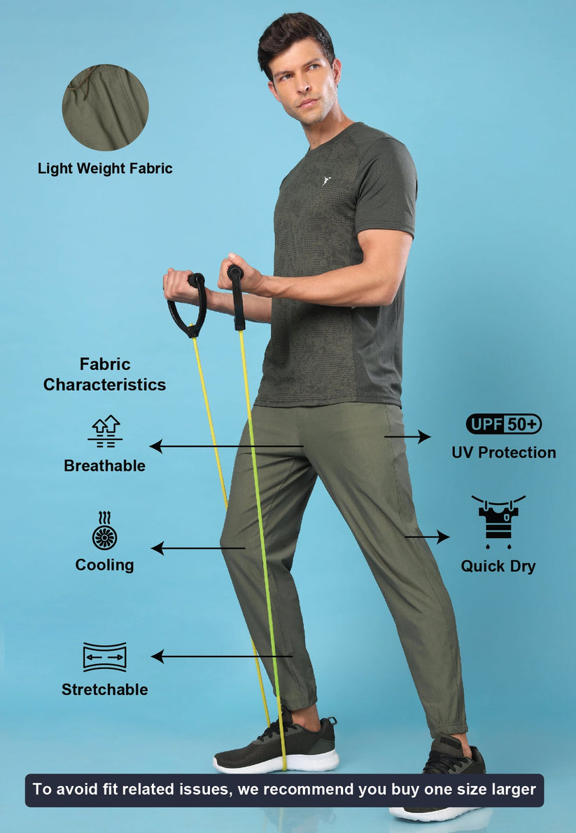 Men Solid Slim Fit Joggers with ELASTOPLUS