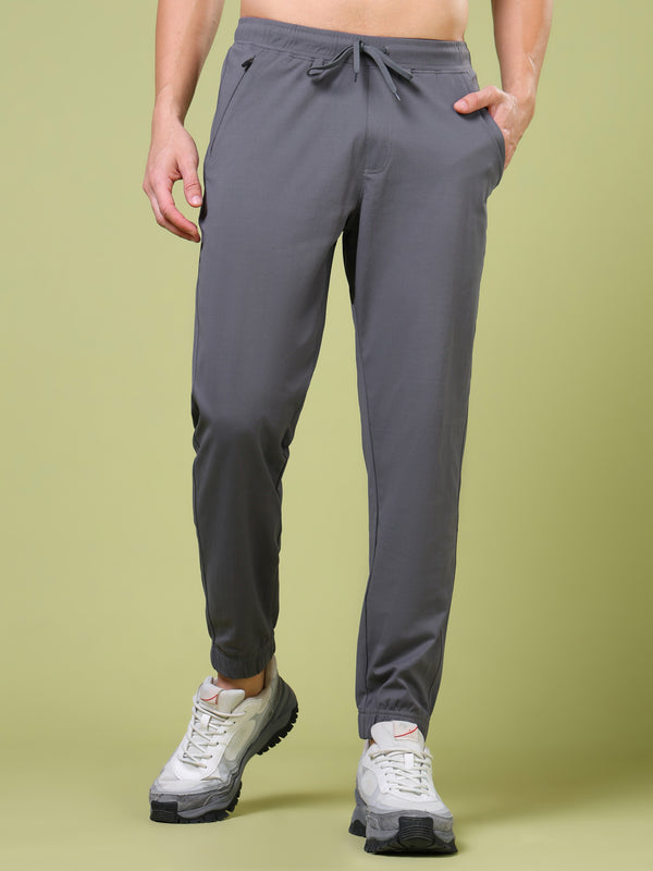 Men Solid Slim Fit Joggers with ELASTOPLUS