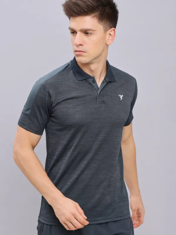 Men Slim Fit Polo T-shirt with Double Cool