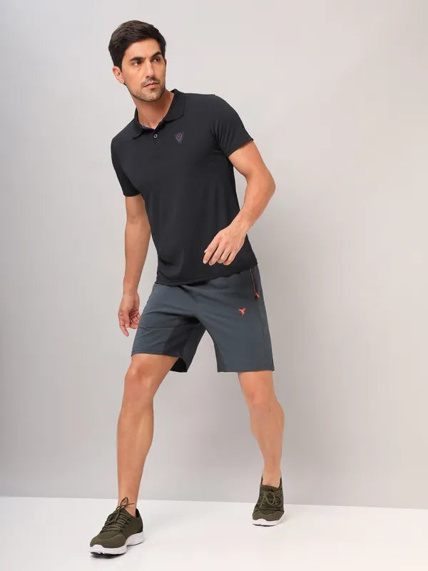 Men Slim Fit Polo T-shirt with Airtex Stripes